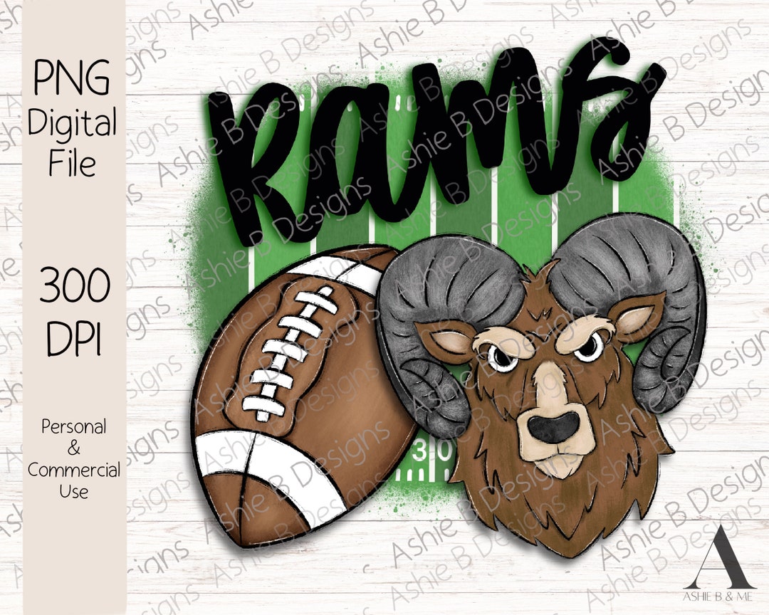 Rams Football PNG, Rams Sublimation T-shirt Design, Digital Download ...