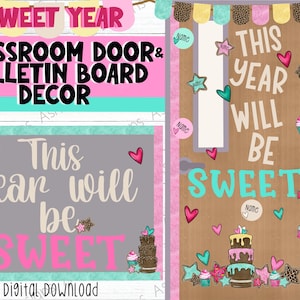Classroom Door Decor, Sweet Year Bulletin Board, New Year, Printable ...