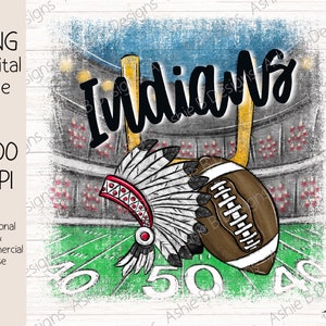 Indians Football PNG, Indians Sublimation Sweatshirt Design, Digital ...