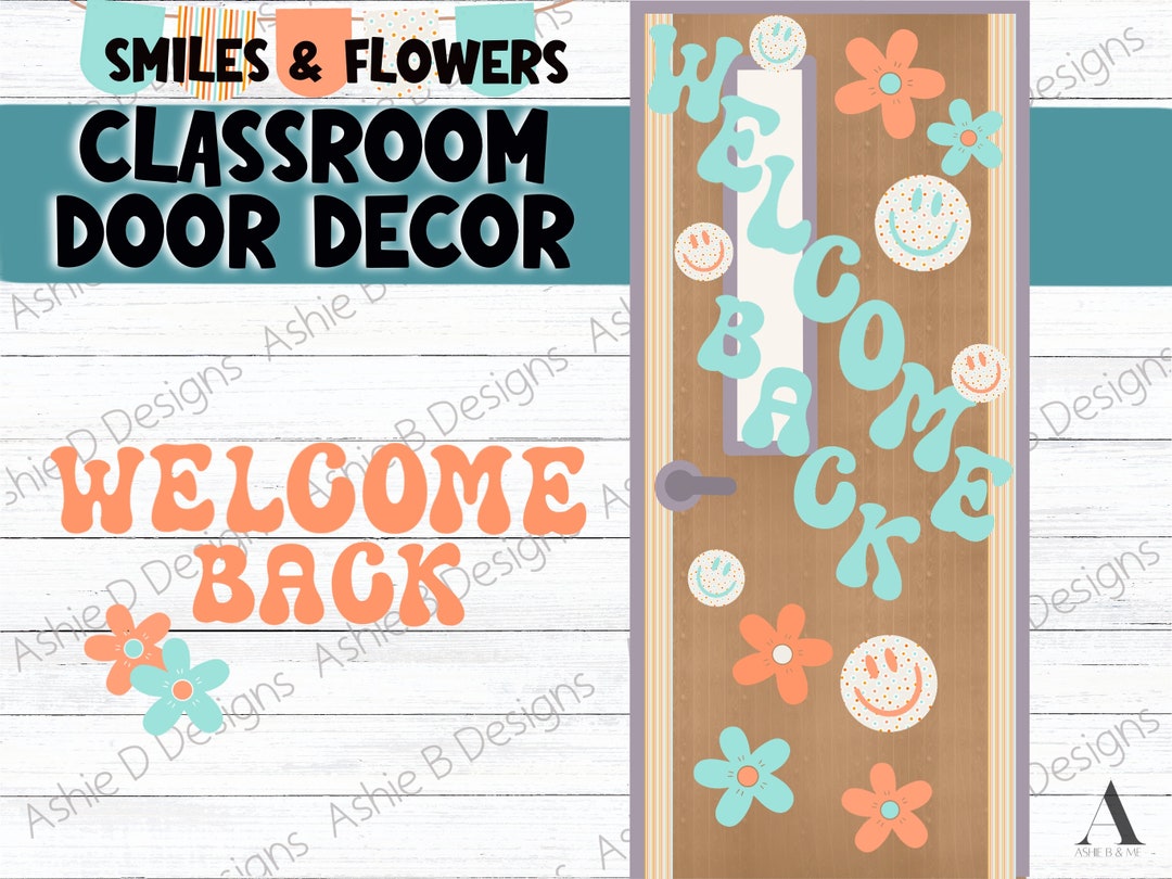 Classroom Door Decor, Welcome Back, Retro, Bulletin Board, Back to ...