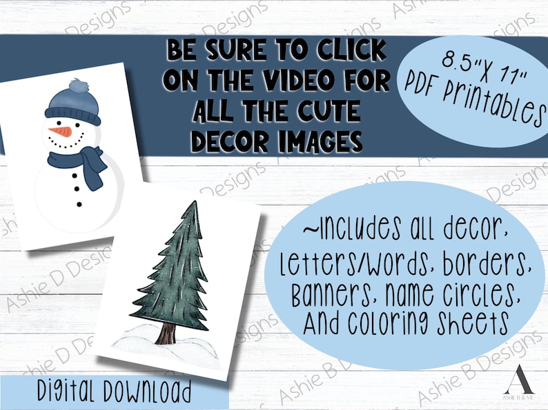 Classroom Door Decor, Winter Vibes Bulletin Board, Printable PDF ...