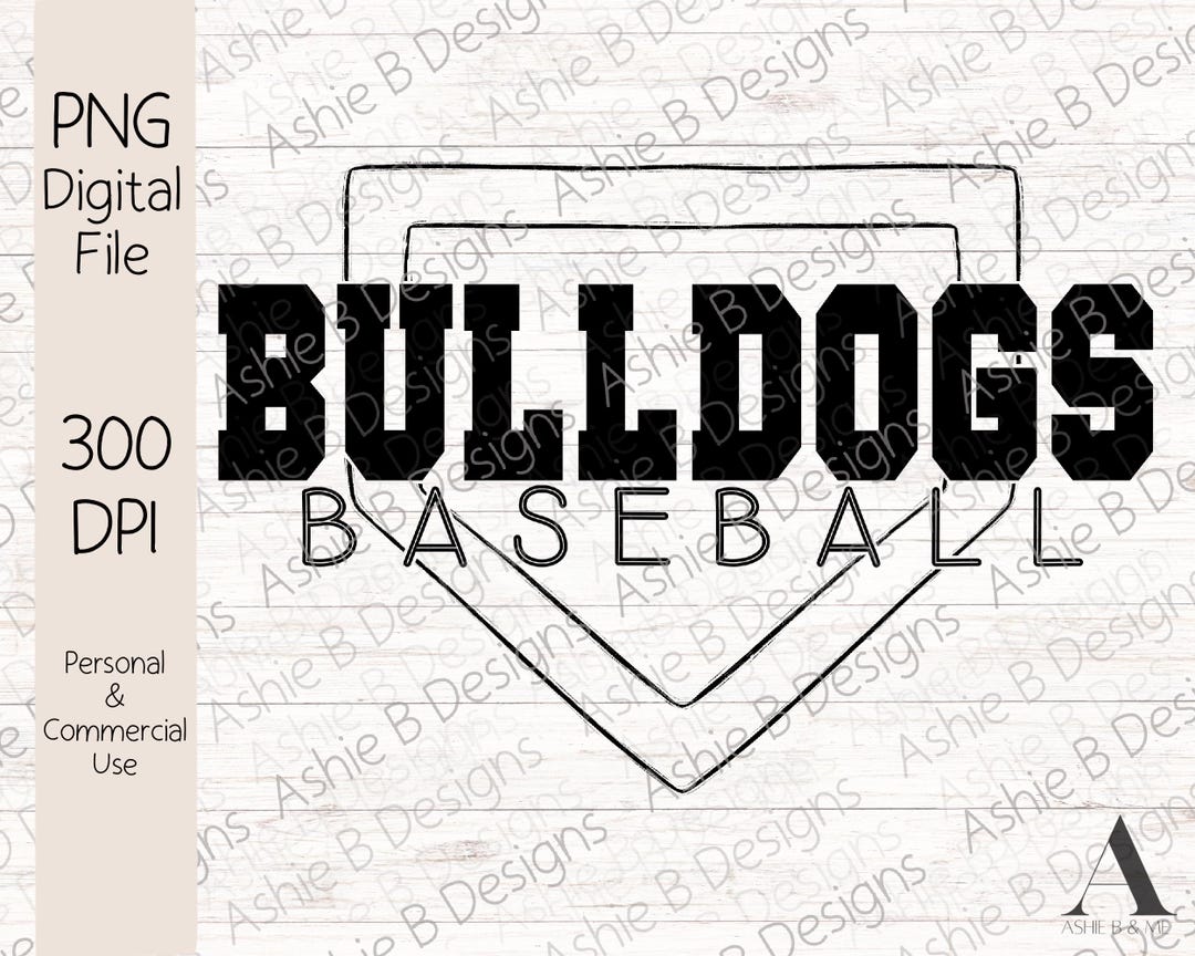 Bulldogs Baseball PNG, Mascot Baseball Sublimation Tshirt Design ...