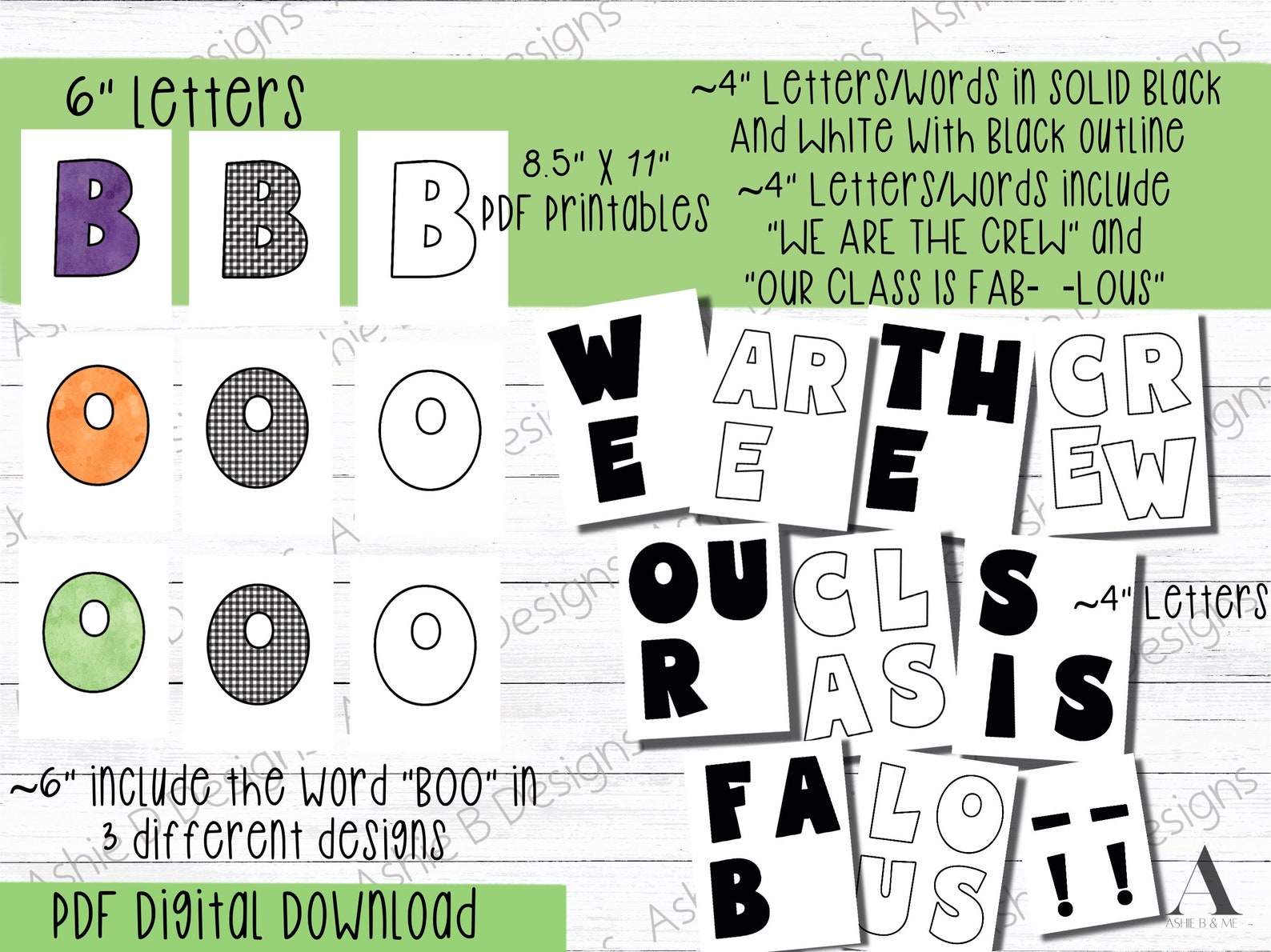 Classroom Door Decor, We Are the Boo Crew, Halloween Bulletin Board Kit ...