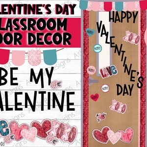 Be My Valentine Bulletin Board Classroom Door, Printable PDF, Digital ...