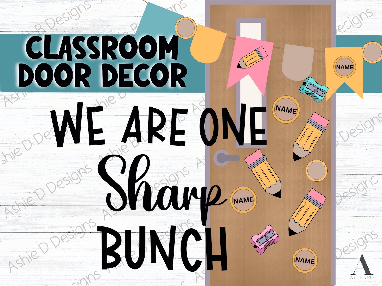 Classroom Door Decor One Sharp Bunch Bulletin Board - Etsy