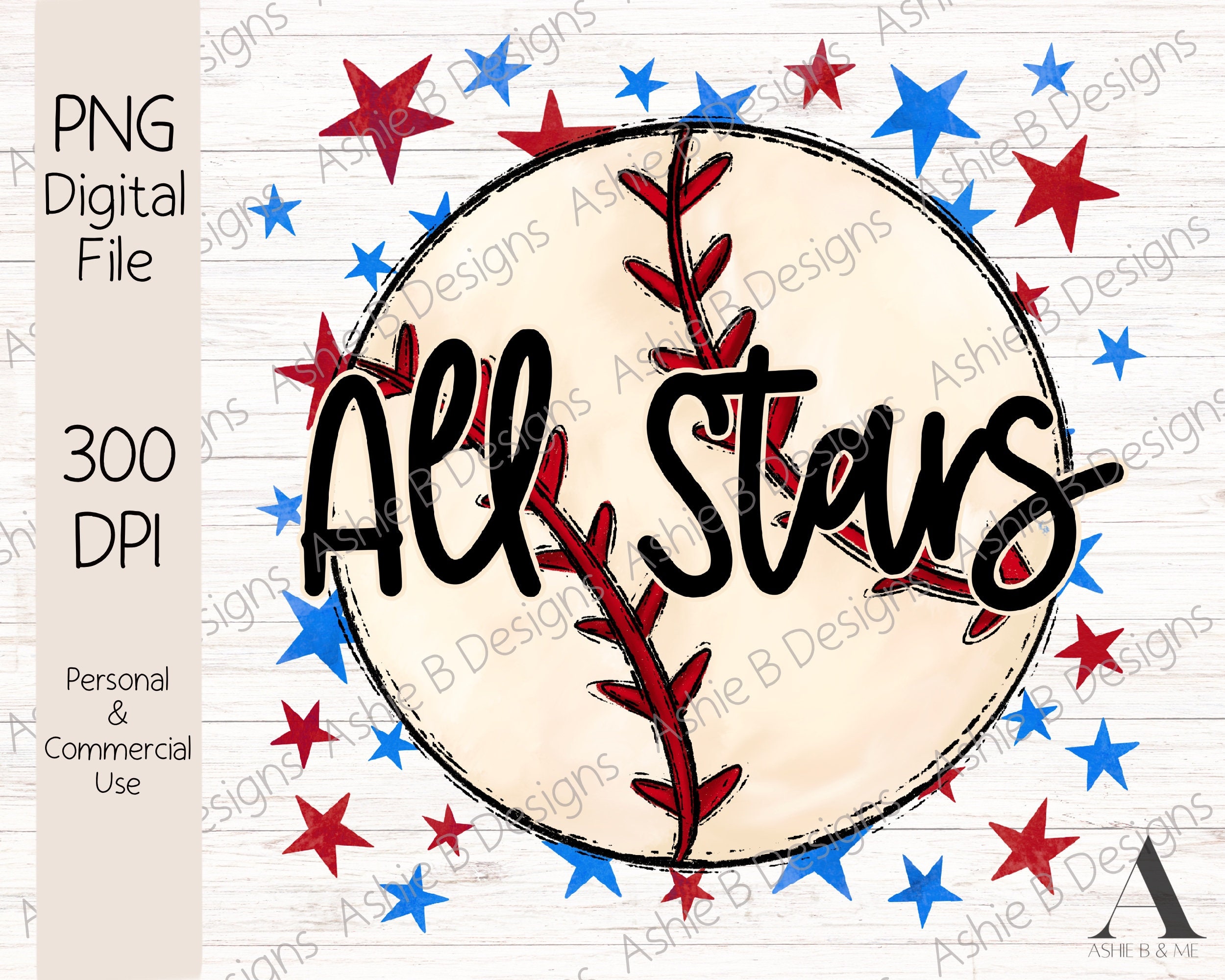 All Stars Baseball PNG, Little League All-stars Tshirt Design, Digital ...