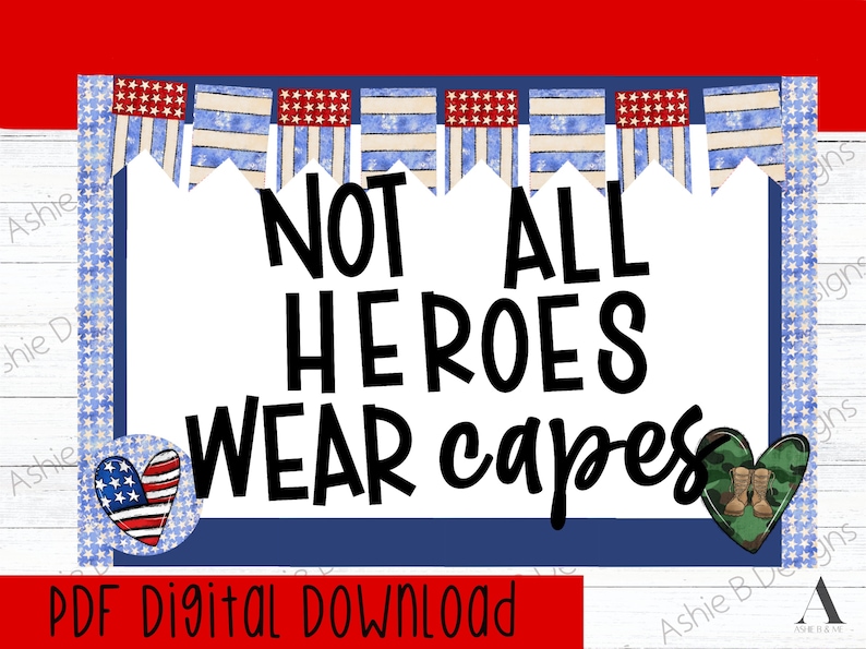 Veteran’s Day Classroom Bulletin Board, Classroom Decorations ...