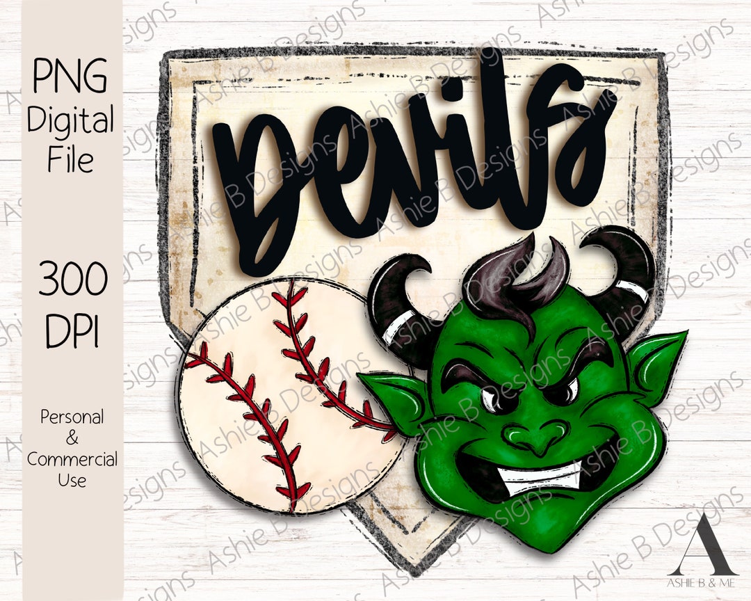 Devils Baseball PNG, Green Devils Baseball Sweatshirt Design, Digital ...