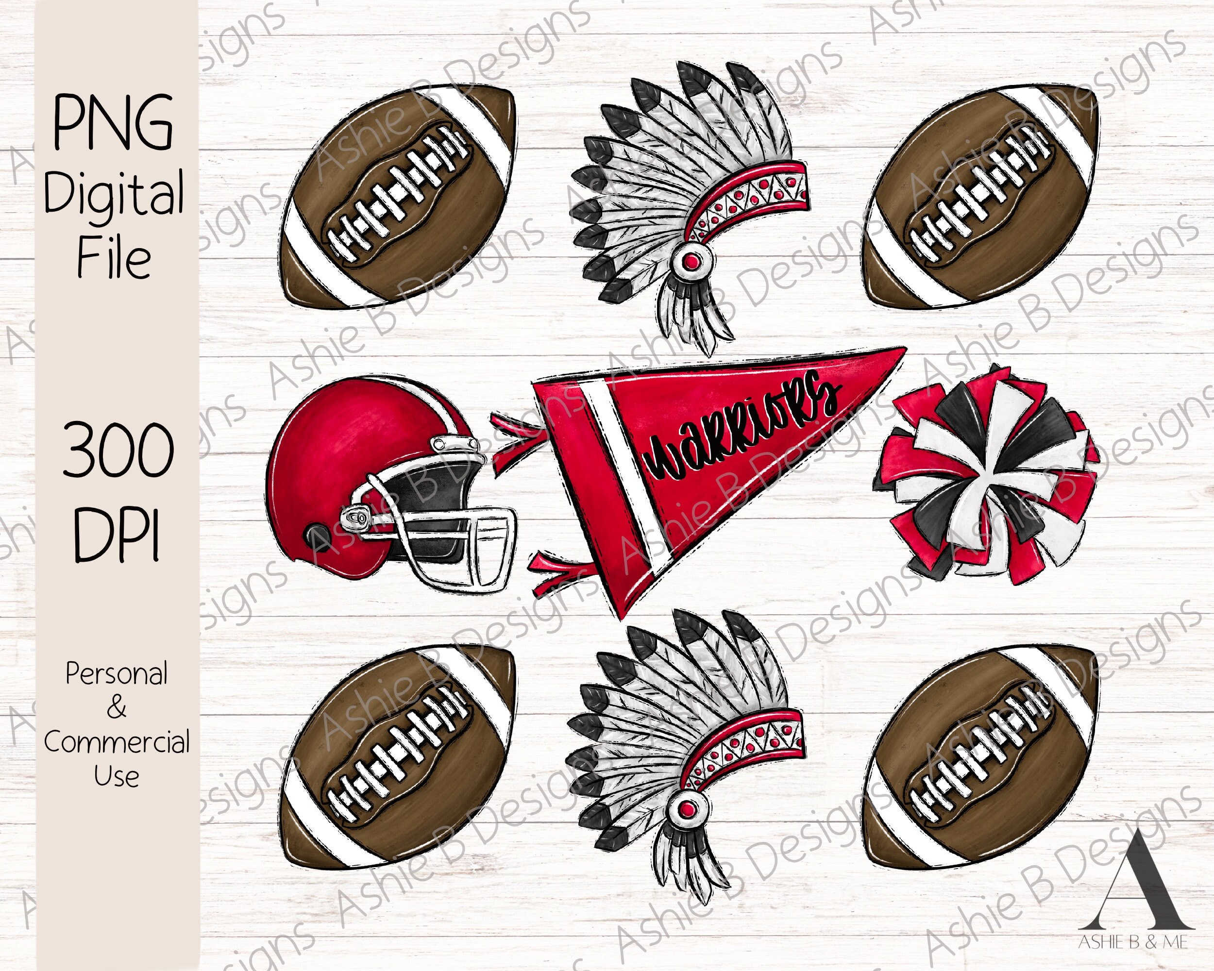 Warriors Football PNG, Football Sweatshirt Design, Digital Download ...