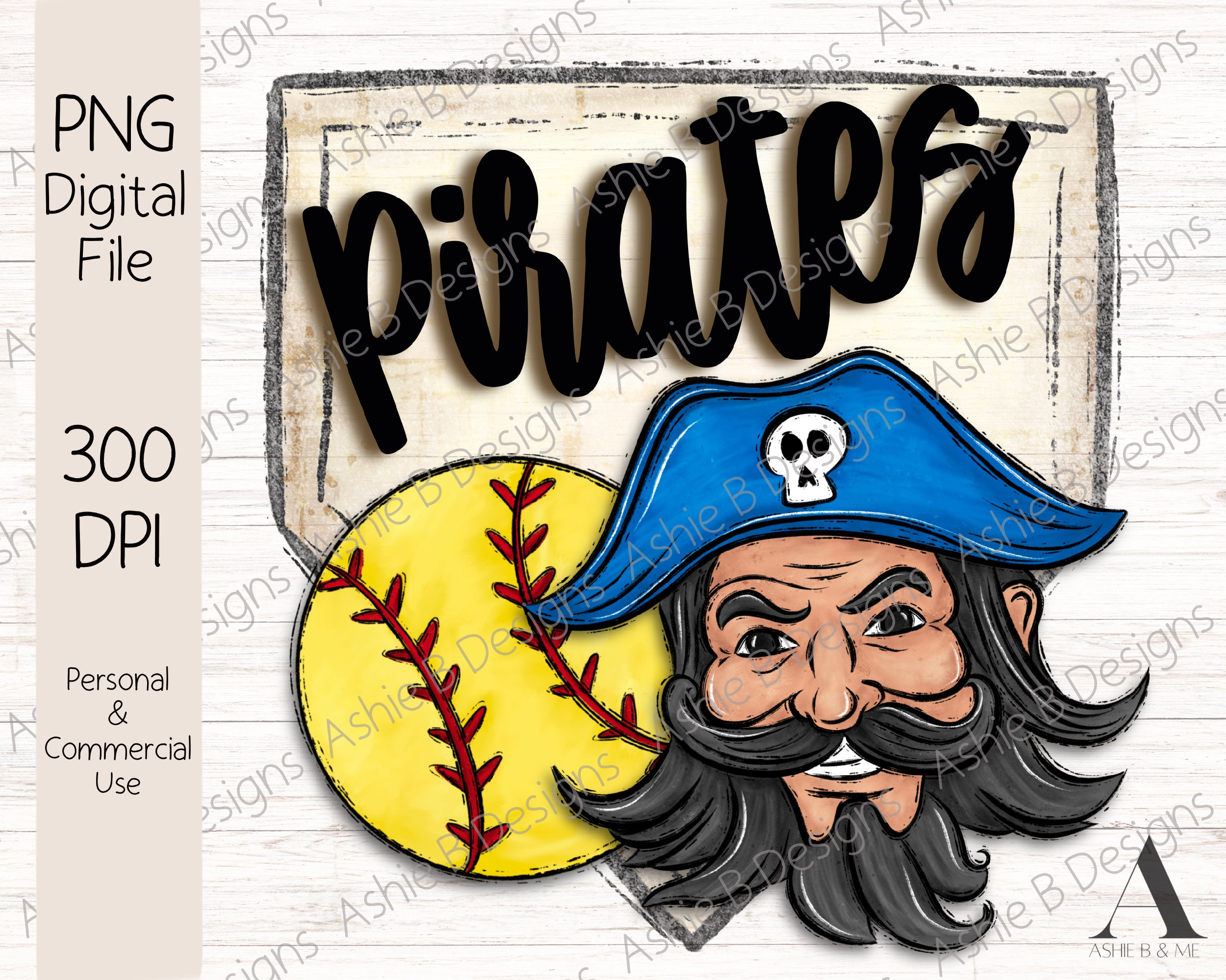 Pirates Softball PNG, Blue Pirates Sweatshirt Design, Sublimation ...