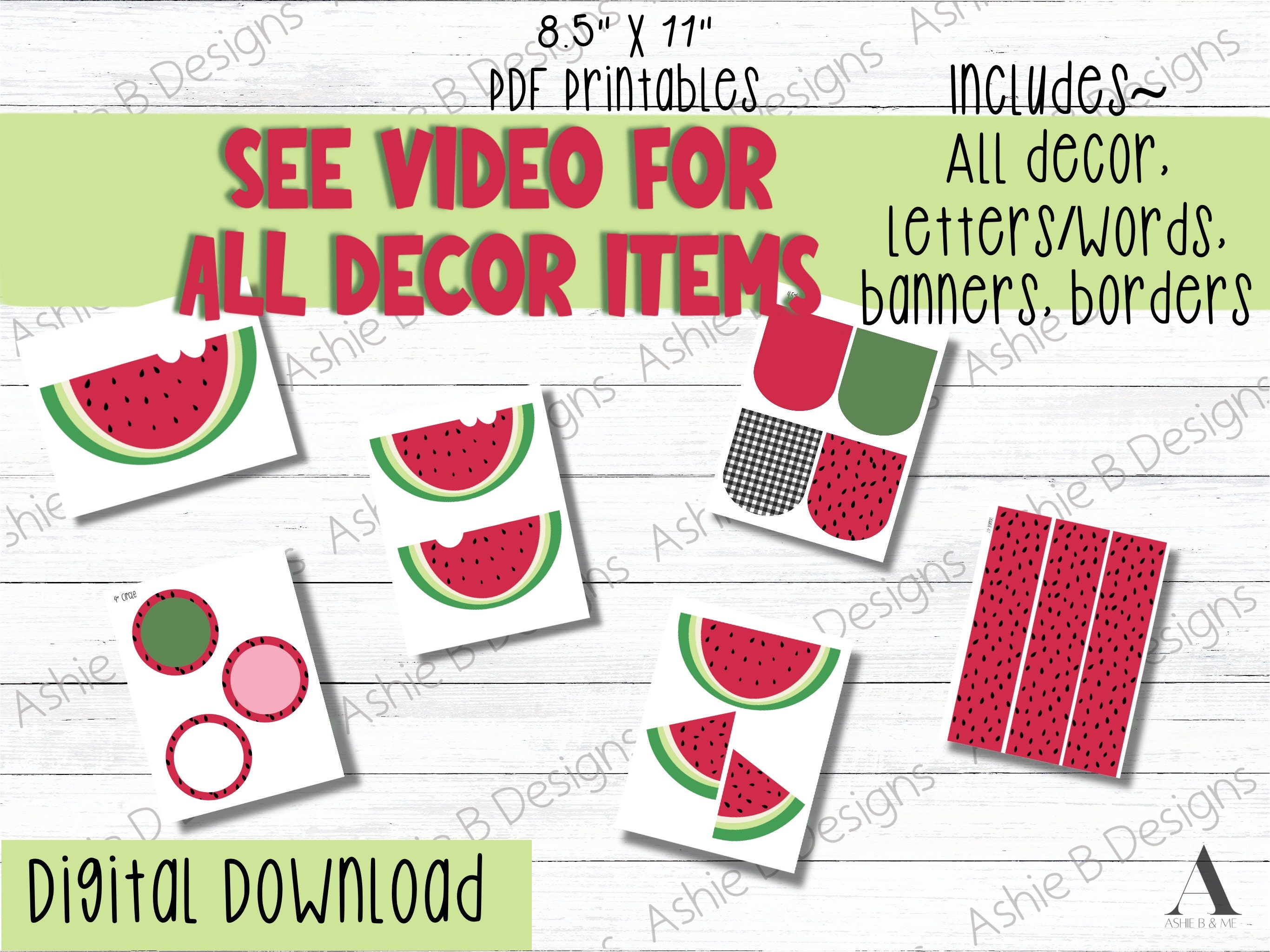 Classroom Door Decor, One in a Melon Bulletin Board Kit, Sweet Summer ...