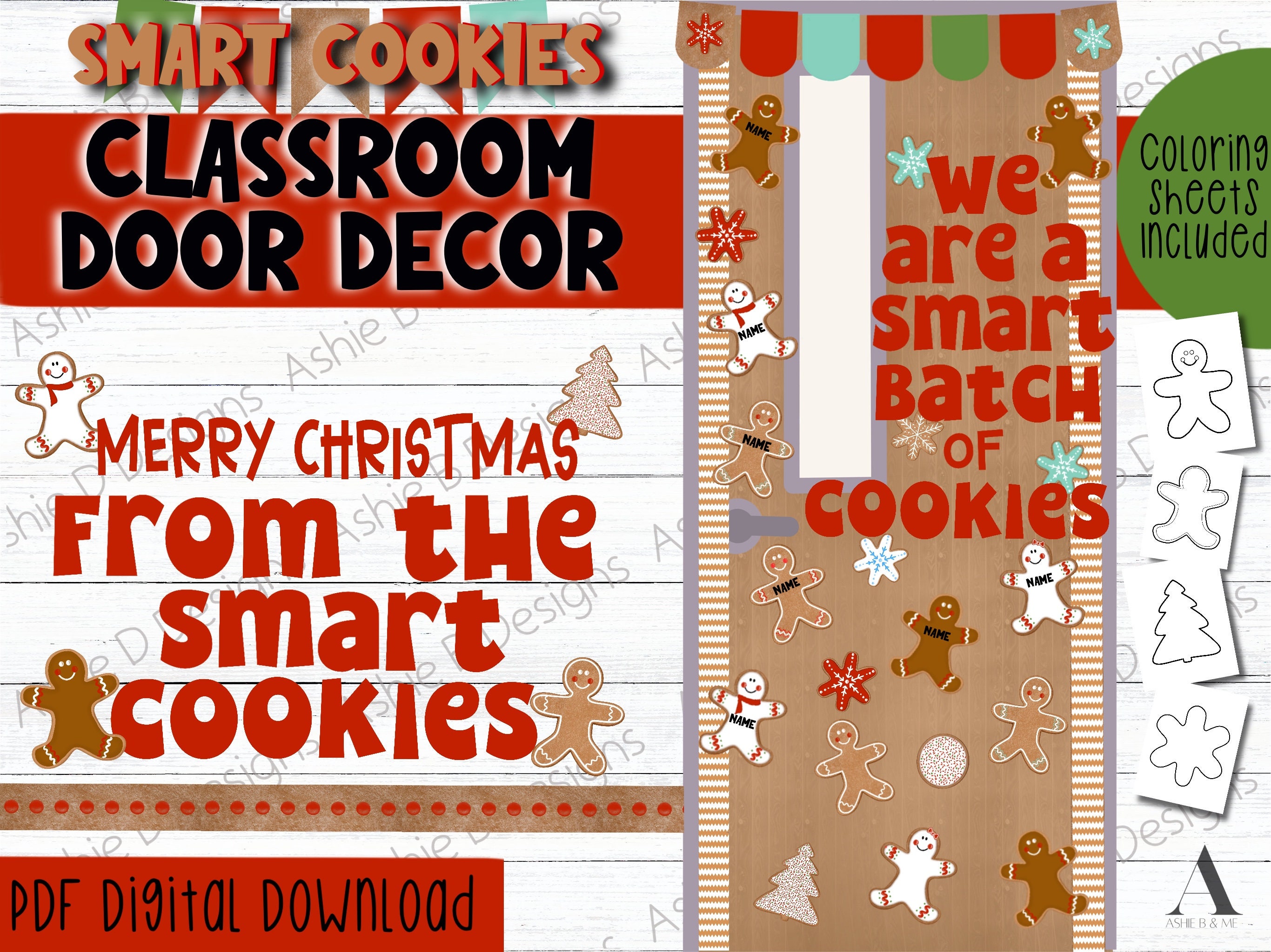 Classroom Door Decor, We Are a Smart Batch of Cookies, Christmas ...
