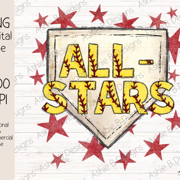 Softball Allstar Png - Etsy
