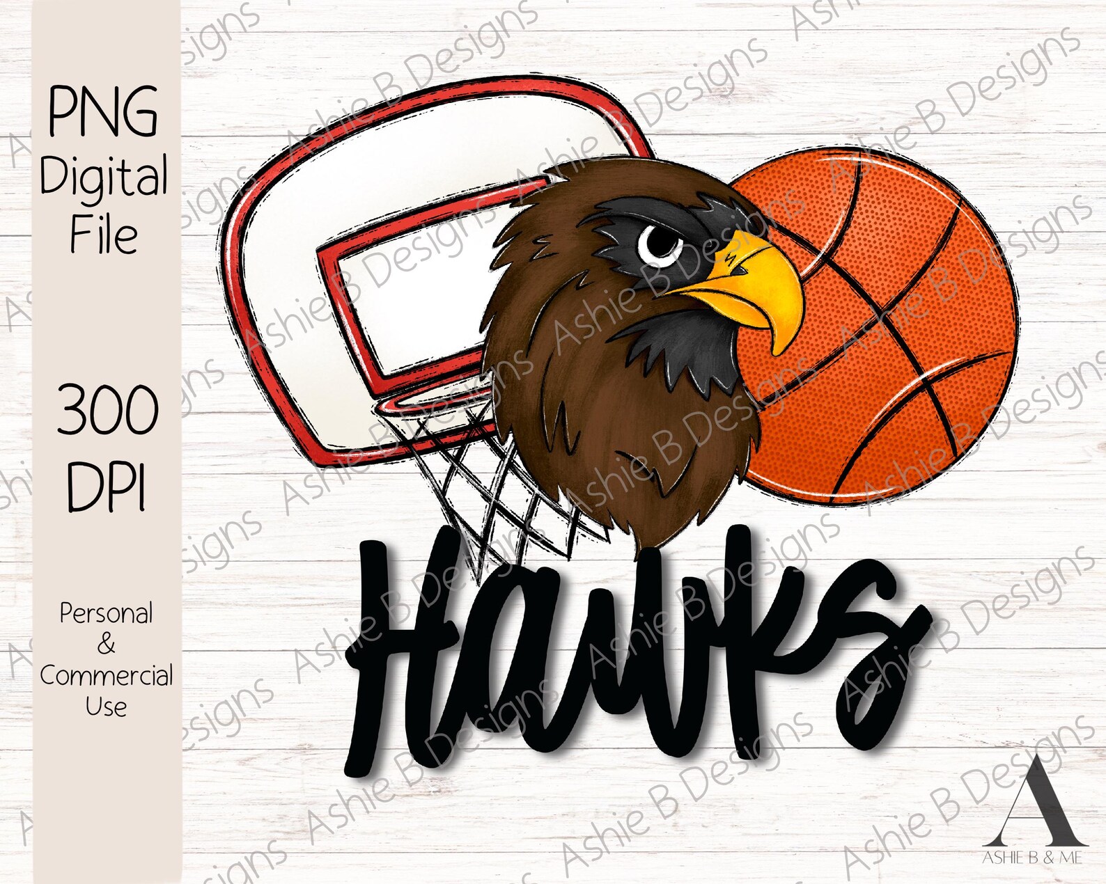 Hawks Basketball PNG, Basketball Tshirt Design, Digital Download, DTF ...