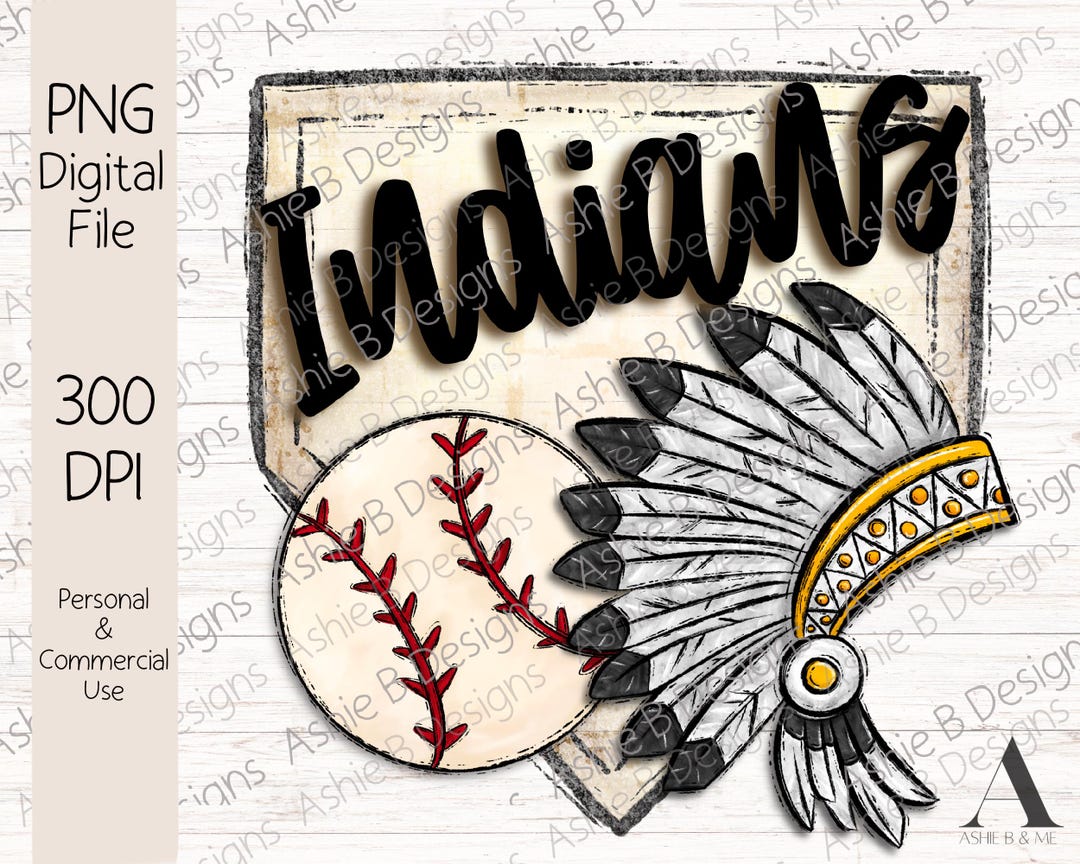 Indians Baseball PNG, Yellow Indians Baseball Tshirt Design, Digital ...
