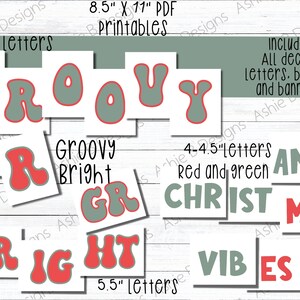 Classroom Door Decor, Groovy and Bright Christmas Vibes Bulletin Board ...