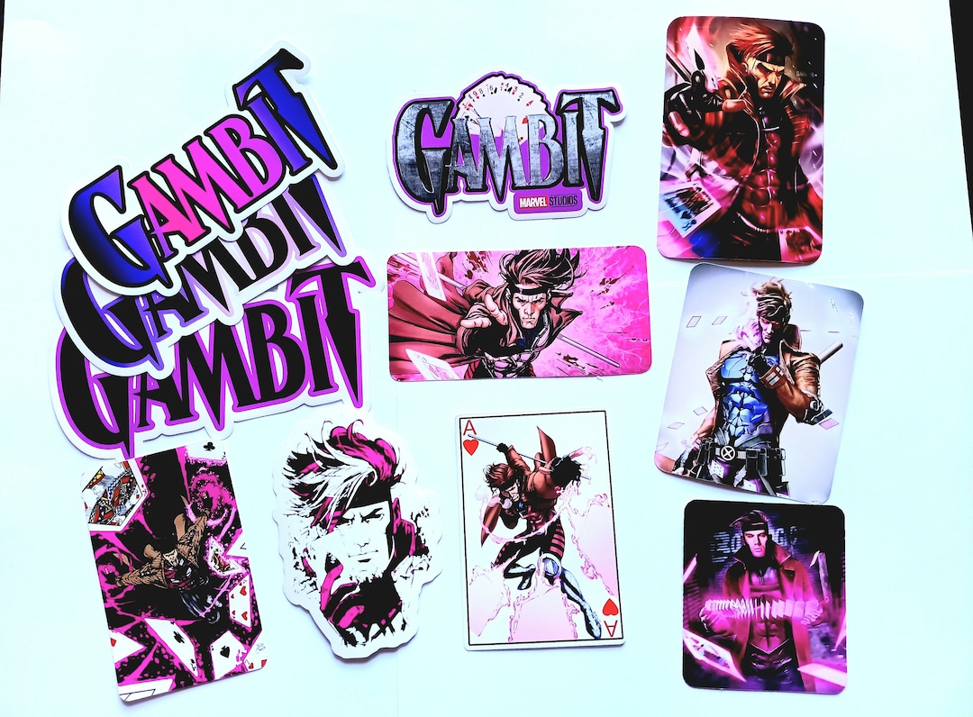Gambit X-men Translucent Waterproof Stickers 12 Total - Etsy