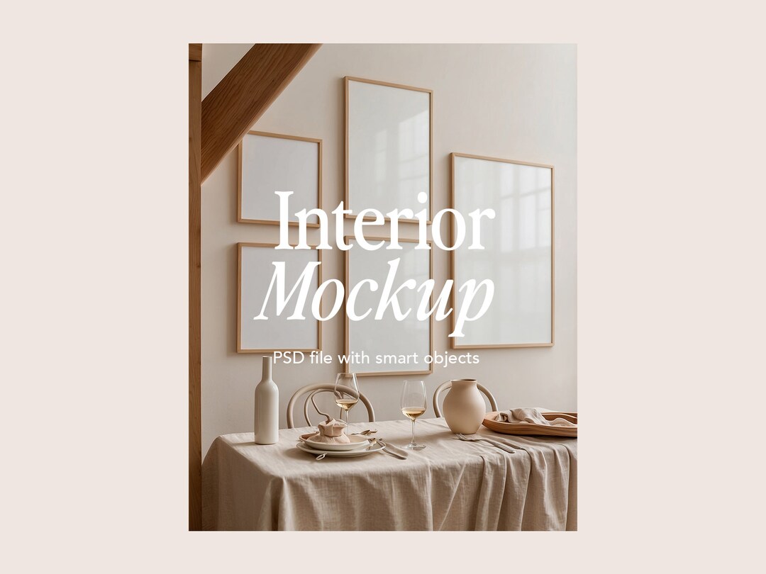 Minimalist Frame Mockup Pack - Instant Download - Editable Smart Object ...
