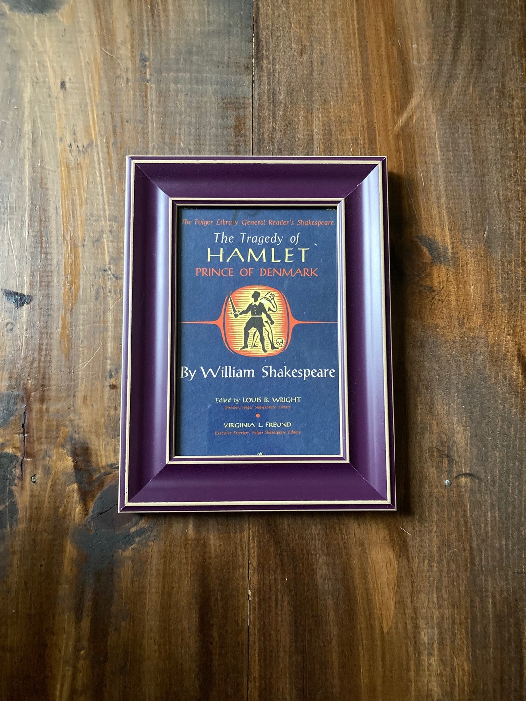 Hamlet Framed Vintage Book Cover - the Tragedy of Hamlet - Prince of ...