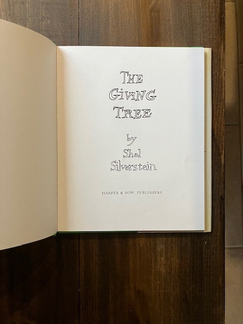 The Giving Tree by Shel Silverstein 1964 Trade Edition - Etsy
