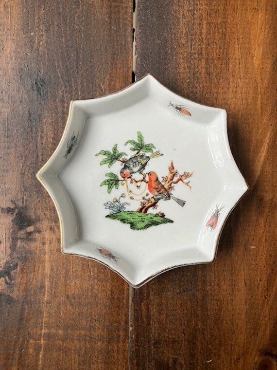 vintage trinket dish bird - Gem