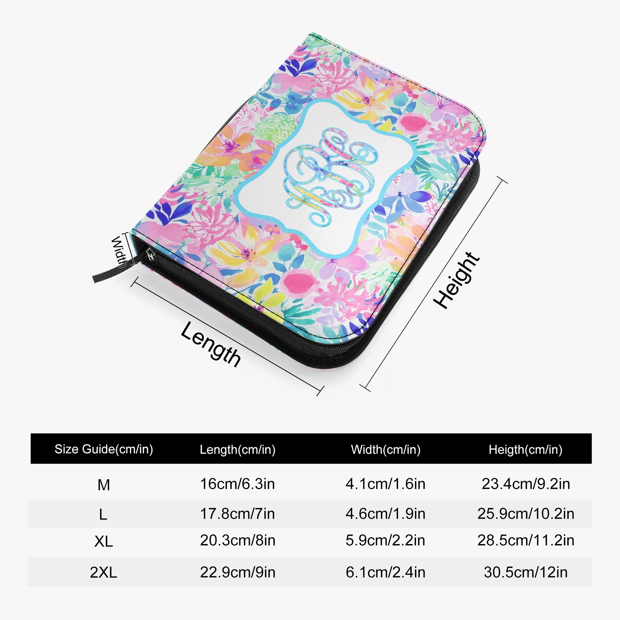 Monogram Bible Cover Personalized Book Cover Custom Name Bible Cover ...