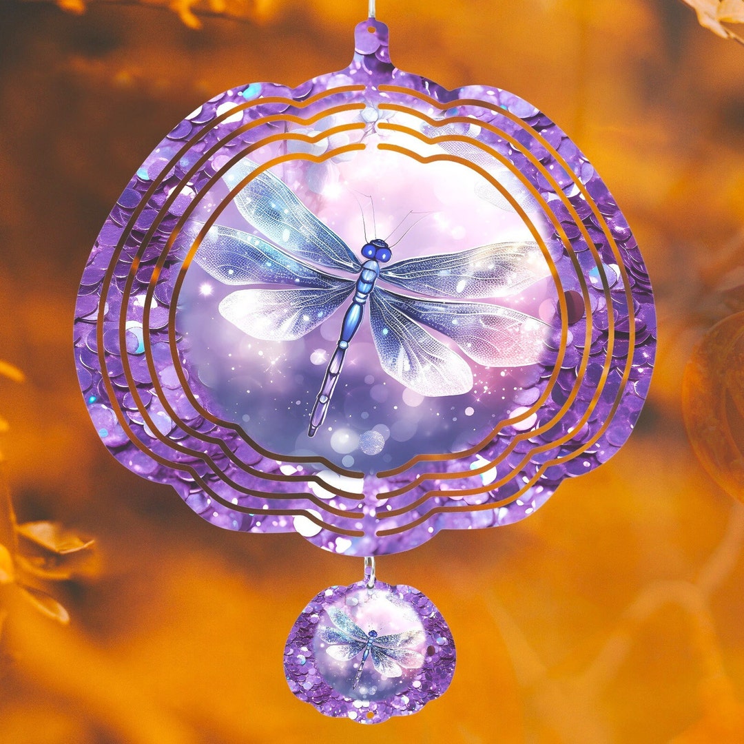 Sparkly Dragonfly Wind Spinner Hanging Wind Spinner Outdoor Décor for ...
