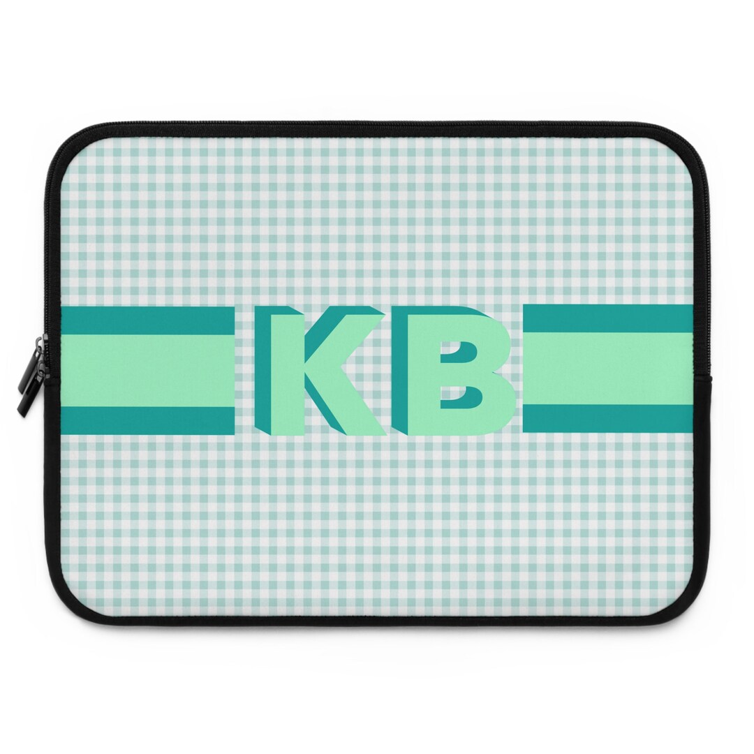 Custom Laptop Case With Name Shadow Monogram Laptop Sleeve Personalized ...