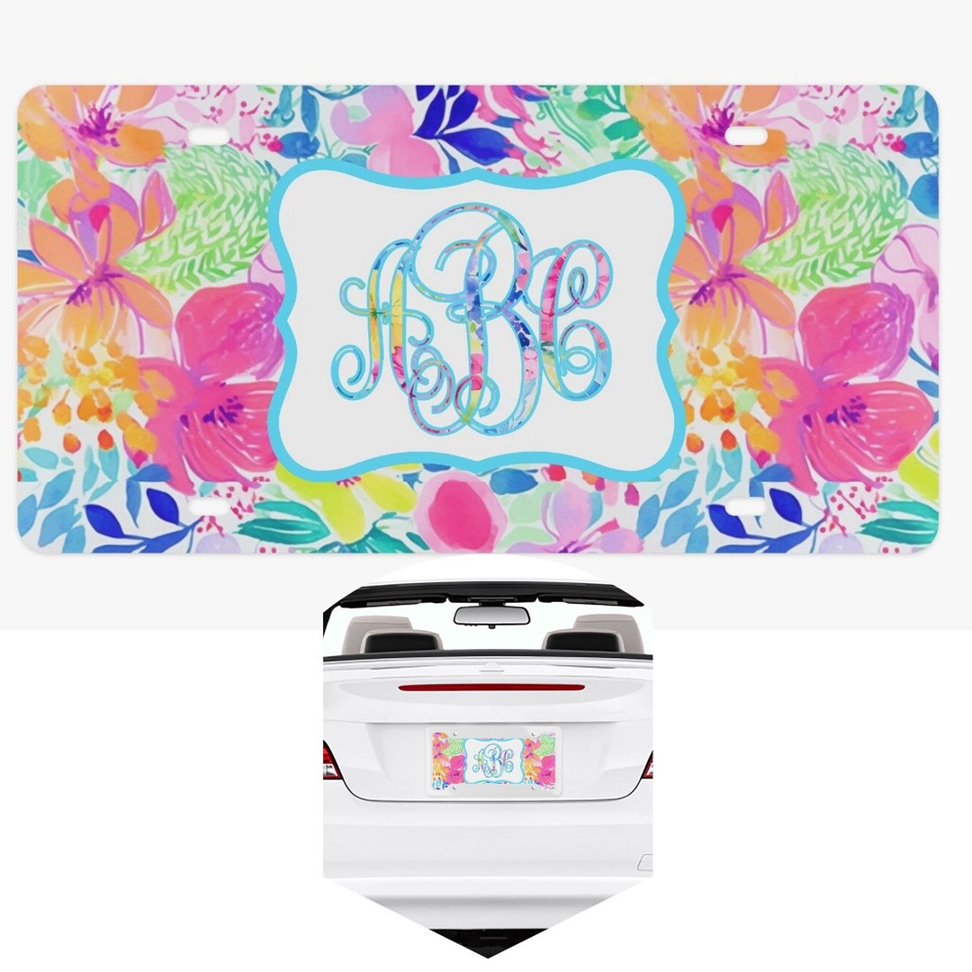 Custom License Plate With Monogram Personalized Name License Plate ...