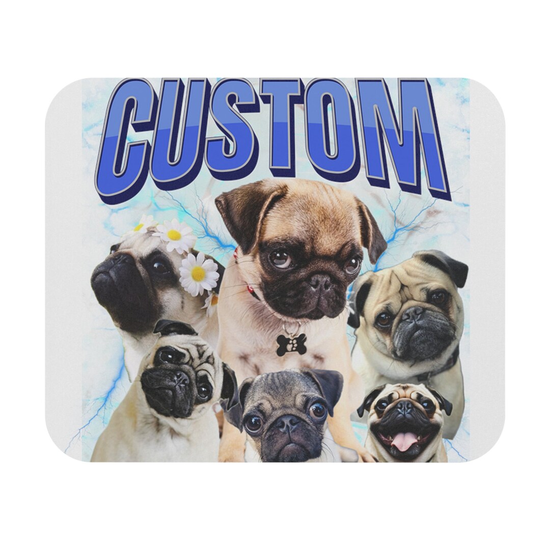 Custom Bootleg Mouse Pad Pet Portrait Pad With Photos Personalized Pad ...
