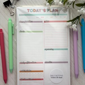 Daily Planner Notepad - Etsy