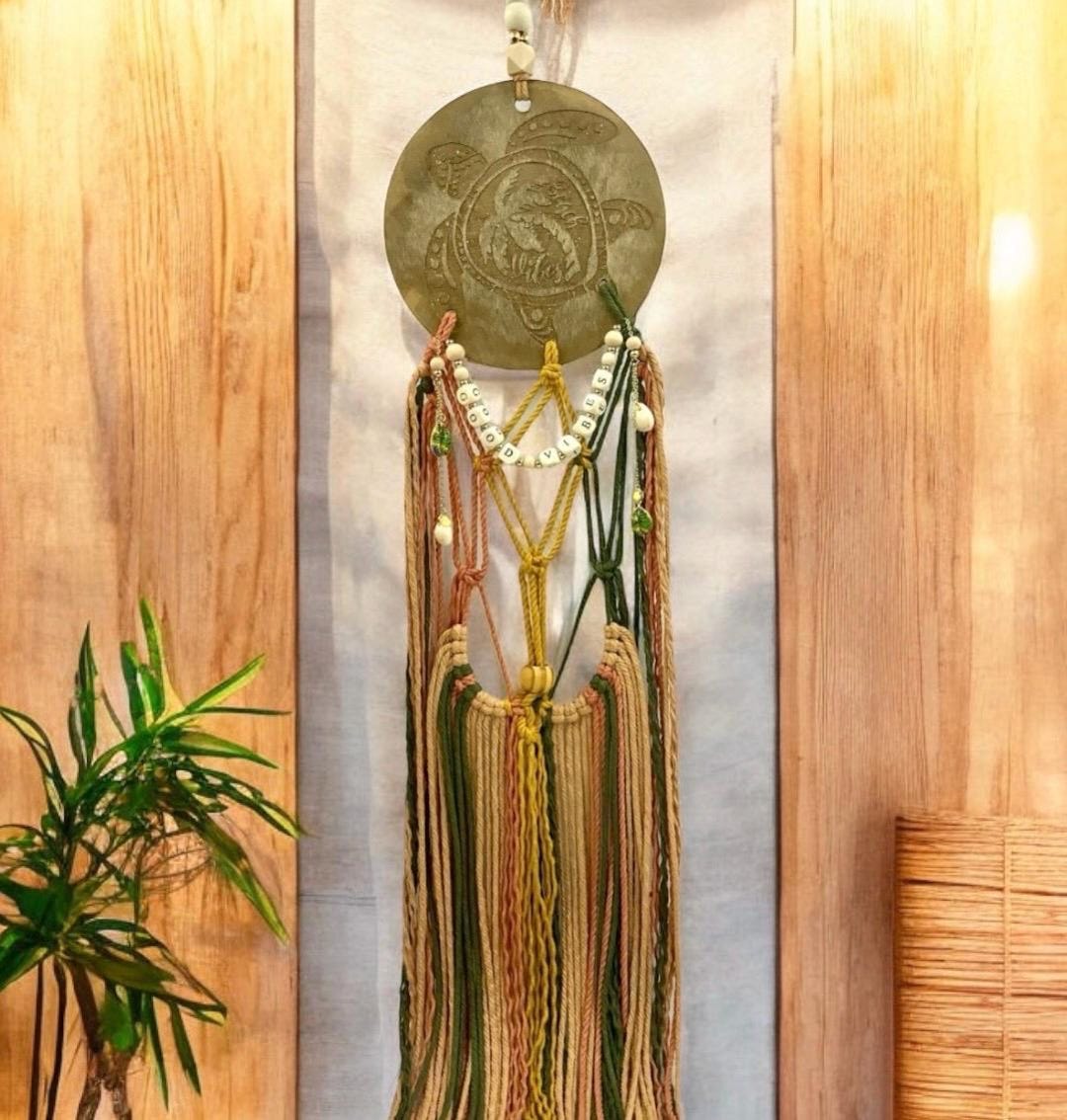 Good Vibes Turtle Wall Hanging - Etsy