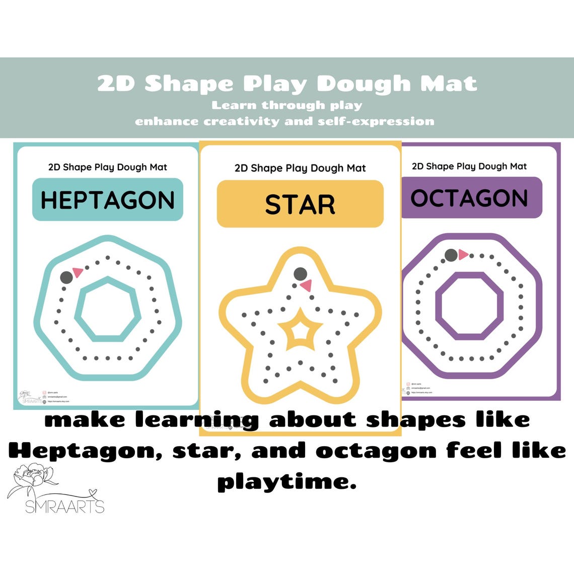 Shape Play Dough Mat, 2D Activity Worksheet (digital Download) - Etsy