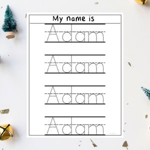 Custom Name Tracing Worksheet, Handwriting Practice (digital File) - Etsy