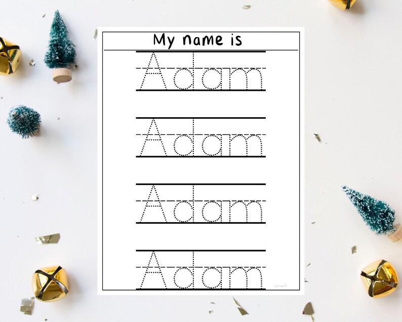 Printable,children's Custom Name Tracing Worksheet, Hand Writing ...