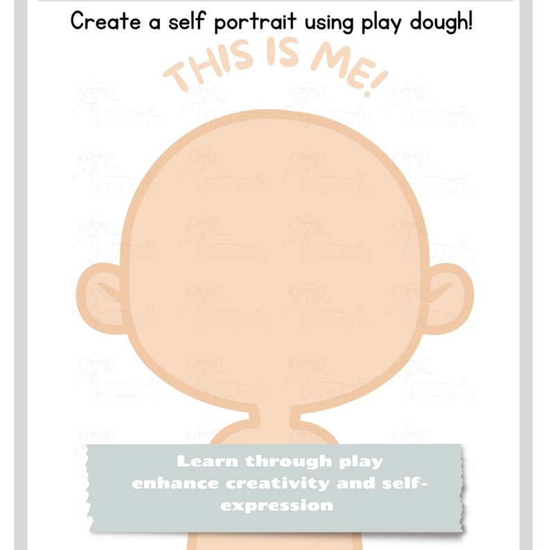 Self Portrait Play Dough Mat, Fine Motor Skills (digital Download) - Etsy