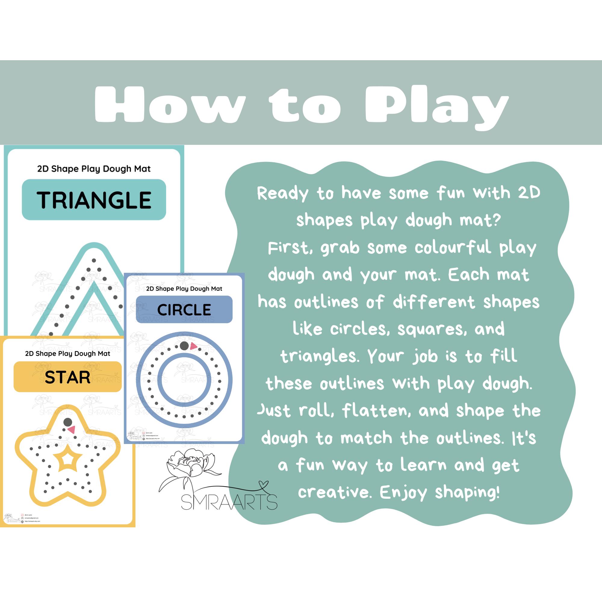 Shape Play Dough Mat, 2D Activity Worksheet (digital Download) - Etsy