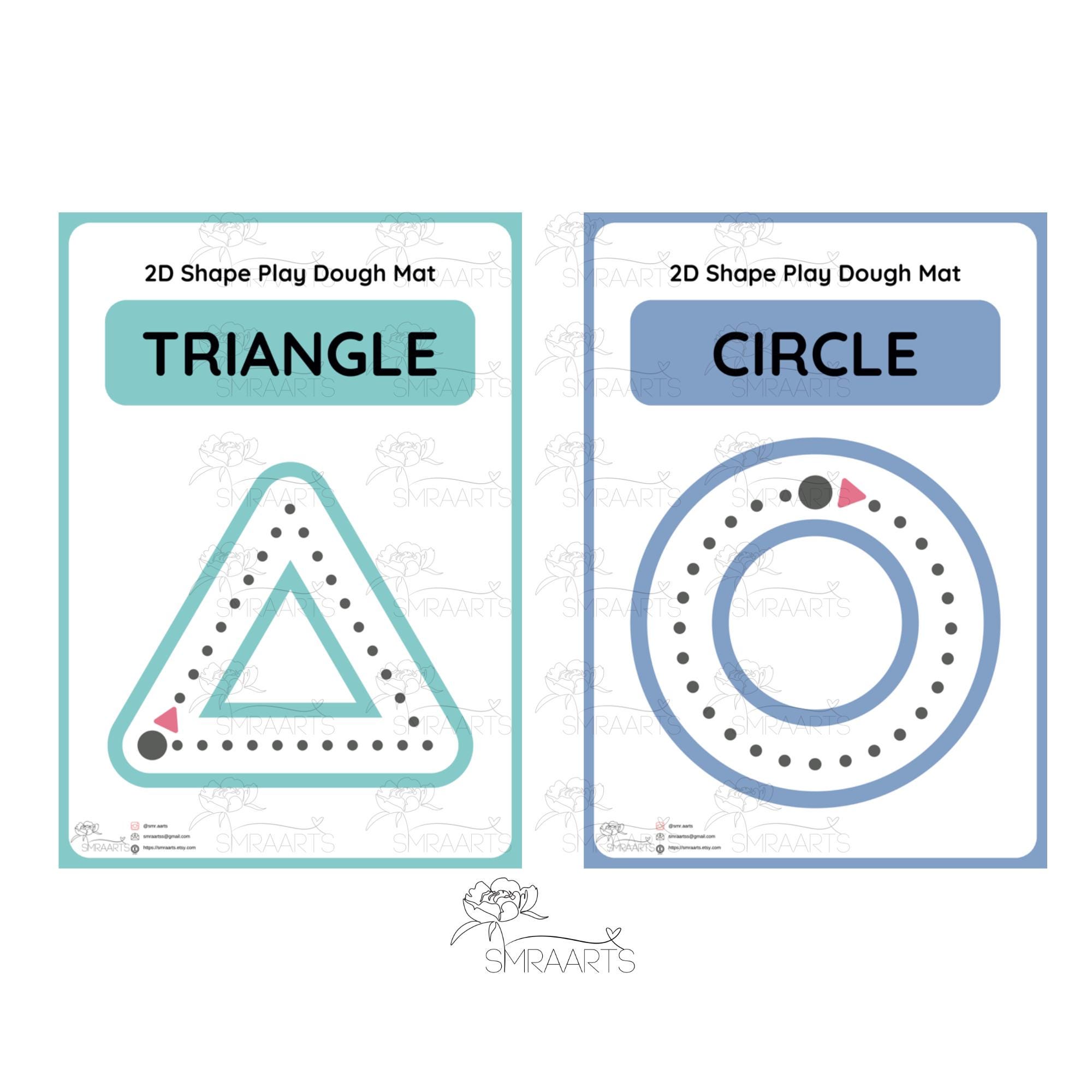 Shape Play Dough Mat, 2D Activity Worksheet (digital Download) - Etsy