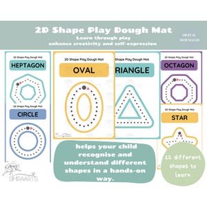 Shape Play Dough Mat, 2D Activity Worksheet (digital Download) - Etsy
