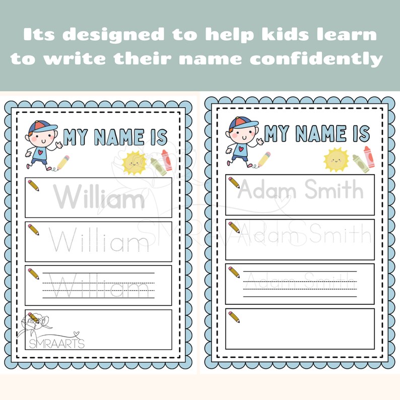 Name Trace Worksheet, Printable, Personalized Name, Name Practice ...