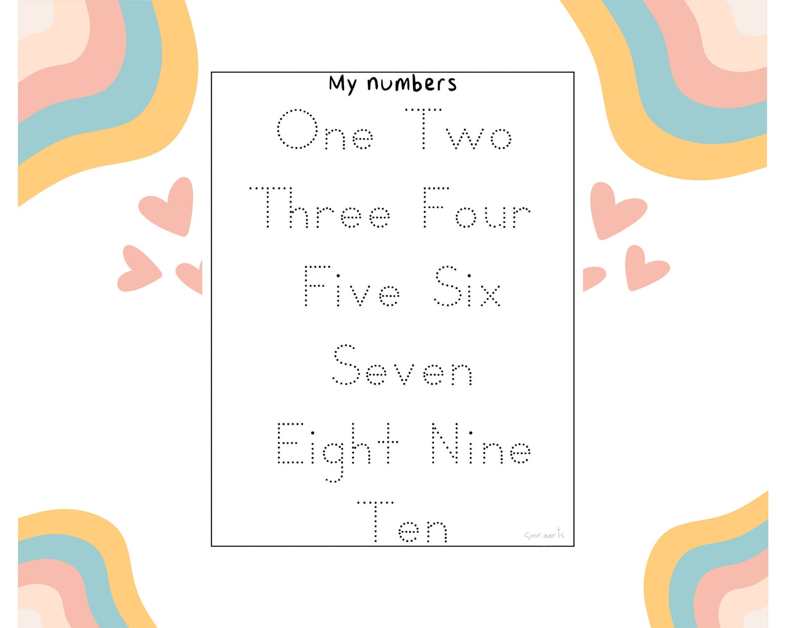 Printable, Children's Number Tracing Worksheet, Hand Writing Practice ...