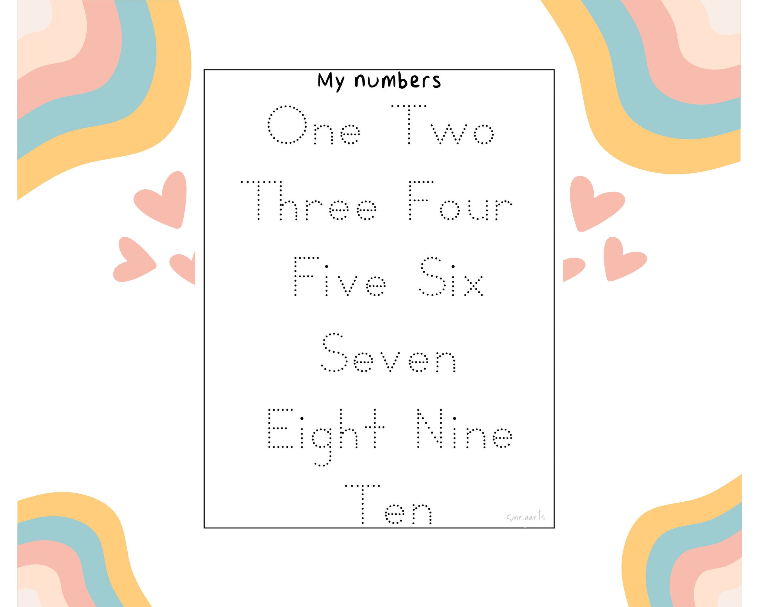 Printable, Children's Number Tracing Worksheet, Hand Writing Practice ...