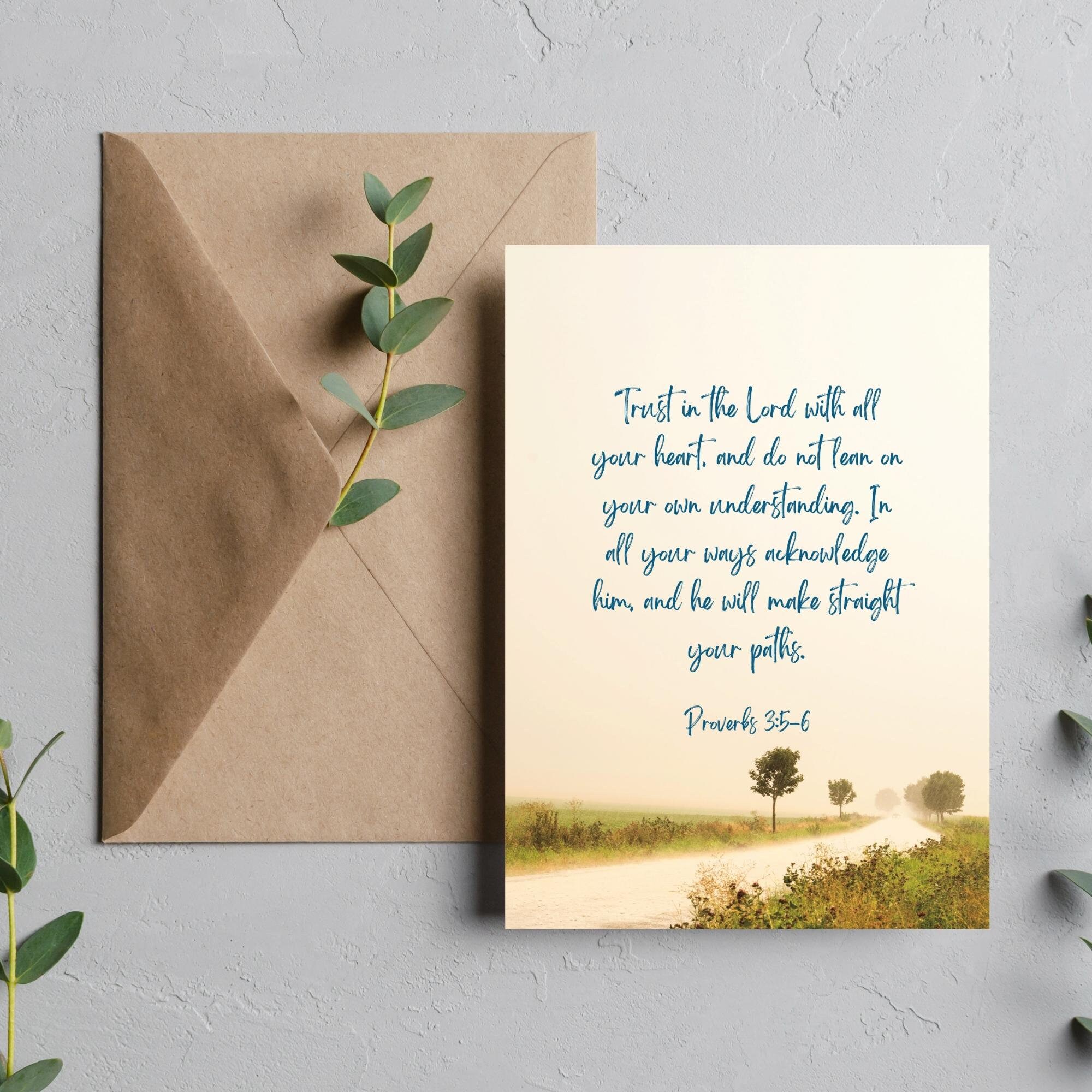 Trust in the Lord With All Your Heart, Bible Verse Art, Proverbs 3:5 ...