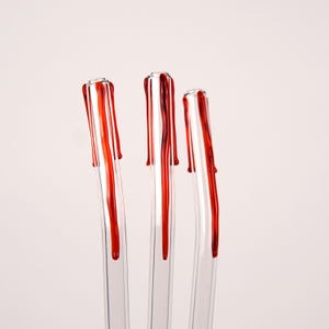 Blood Drip Glass Reusable Drinking Straw, 16oz, 20oz, 17oz Cup Glass ...