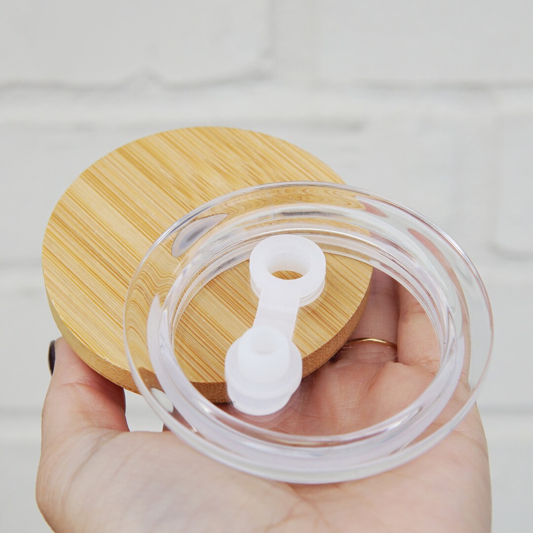 16oz Glass Can Cup Clear Dishwasher Safe Lid or Bamboo Lid - Etsy