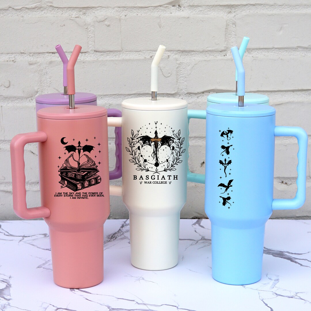 Fourth Wing 40oz Tumbler With Handle Lid and Straw 40oz Fourth Wing ...