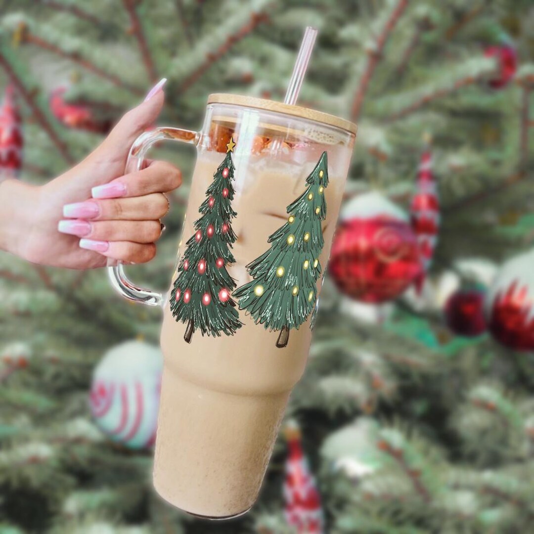 Sip Sip Hooray Cute Christmas Tree Cup With Lid and Straw, Christmas ...