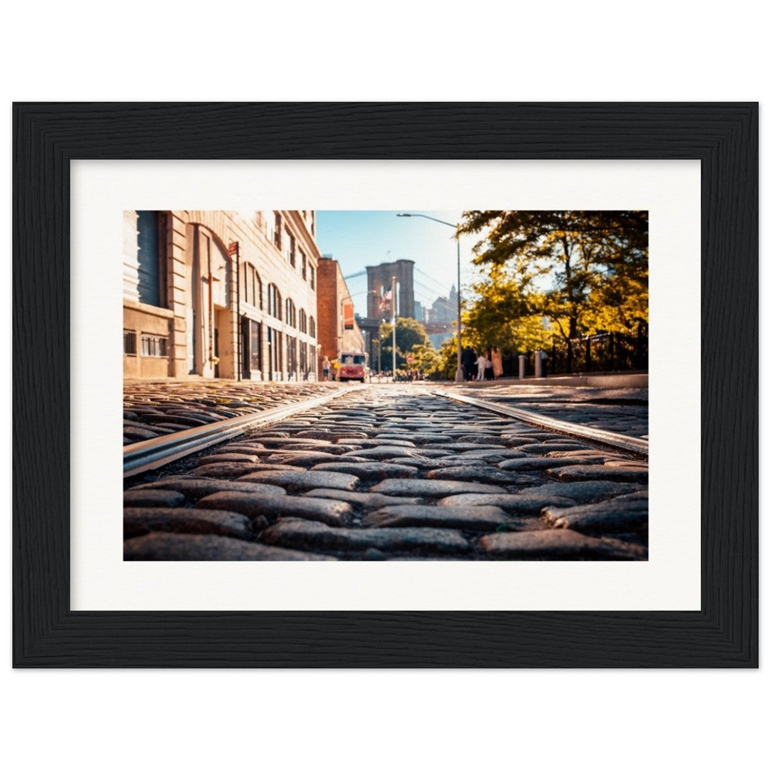 Street View of DUMBO NYC Brooklyn Bridge, Museum-quality Matte Paper ...
