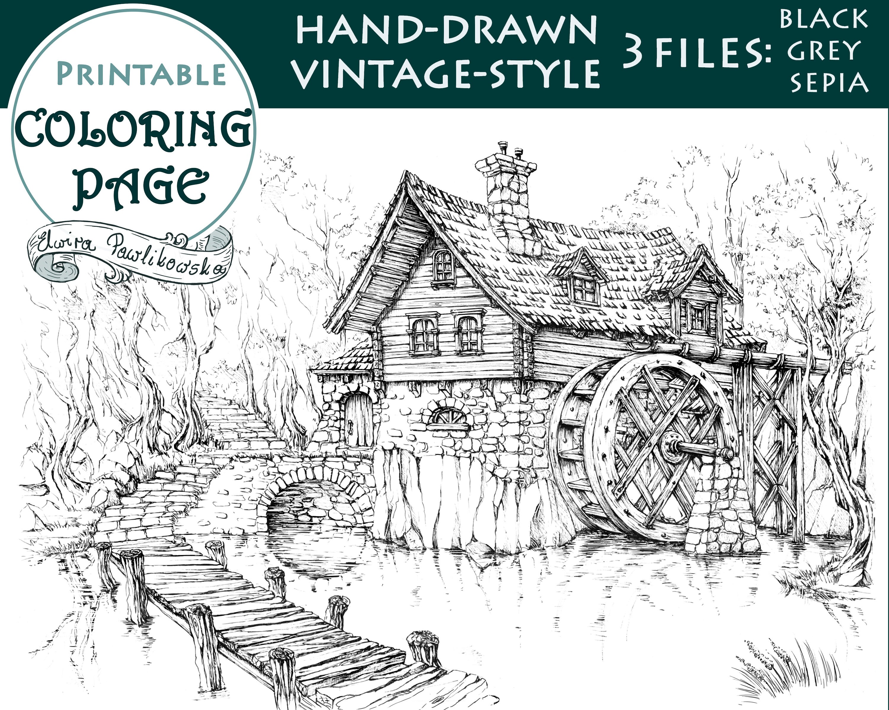 Wagon Wheel Coloring Page