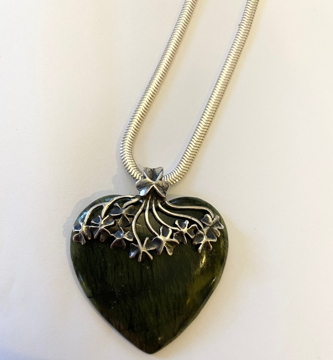 Connemara Jade Irish Heart Pendant and Earrings!- JD Walsh Sterling ...
